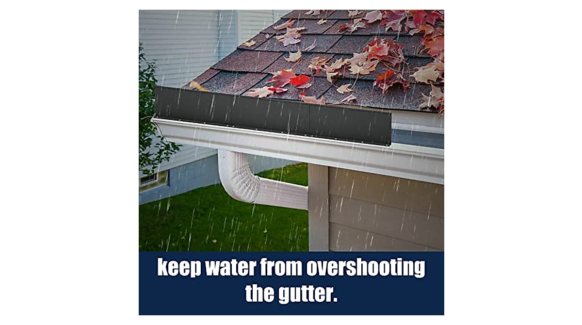 Pearwow Gutter Valley Splash Guard - Durable Rain Diverter