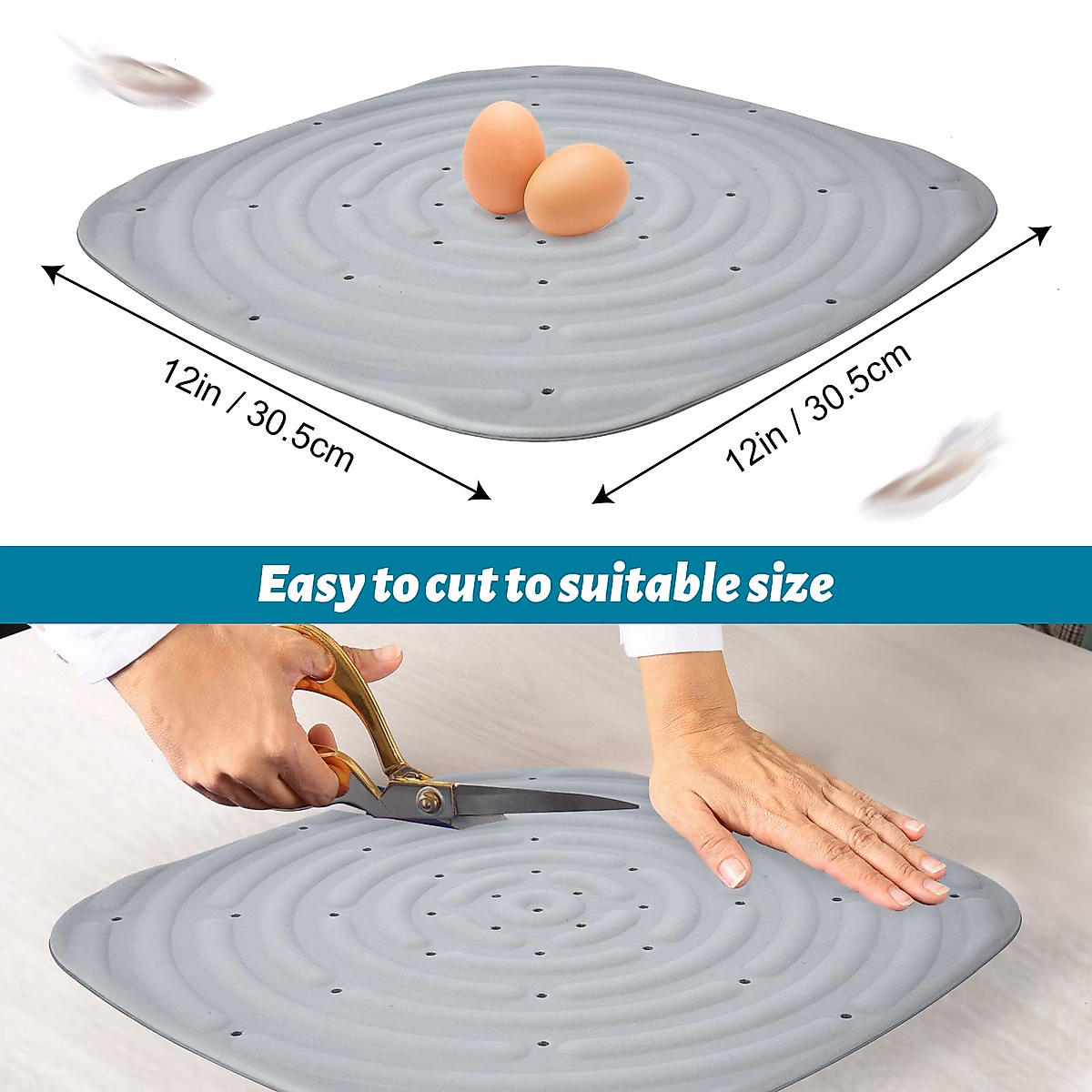 Yaofafa Chicken Nesting Pads,Washable Nesting Box Pads for Laying Eggs,Cuttable Reusable Hemp Bedding for Chicken Coop,Rubber Sponge Buffer Anti-Fall Poultry Nesting Pads 12''x12''(6Pack)