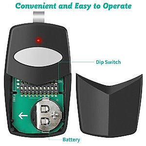 Garage Gate Door Opener Remote Transmitter,Replacement for Linear Multicode 3089 MCS308911,10 Dip Switch,Visor Clip,300mhz,2 Pack