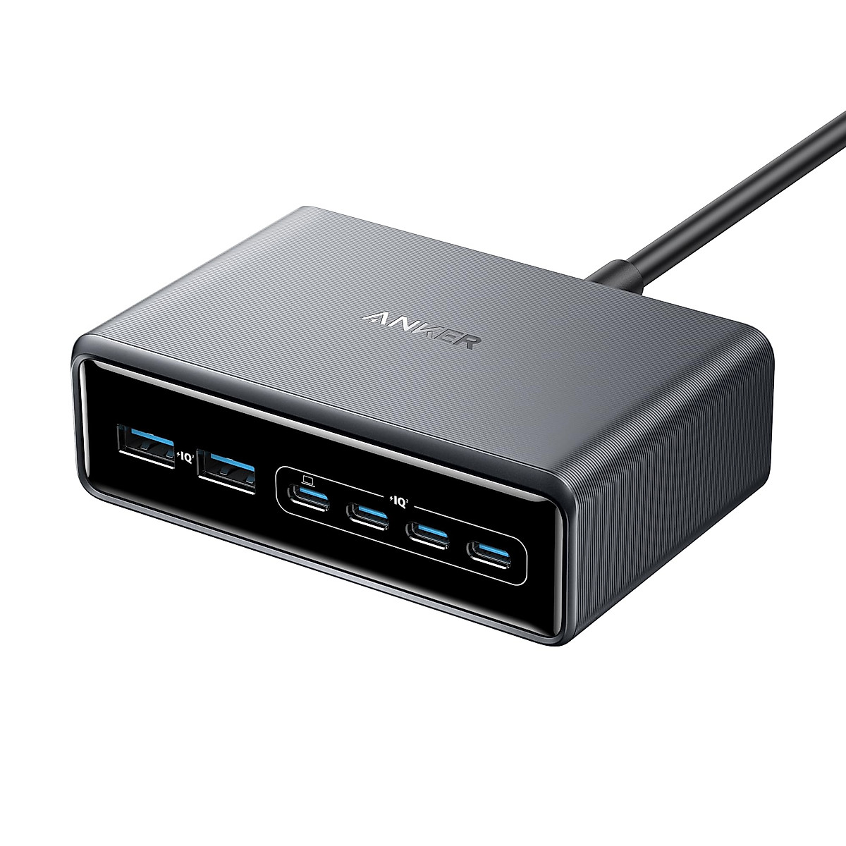 Anker Prime Charger, 200W 6-Port GaN Charging Station, USB-C PD Fast Charging Desktop Charger, Compatible with iPhone, Samsung, MacBook, Dell and More