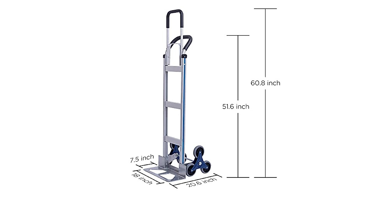 Kweetle 2-in-1 Stair Climbing Dolly - Heavy Duty Aluminum Hand Truck