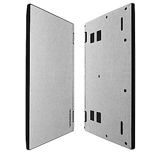 Skinomi Brushed Aluminum Full Body Skin Compatible with Toshiba Satellite Radius (2015, 14 inch)(Full Coverage) TechSkin with Anti-Bubble Clear Film Screen Protector