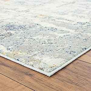 LUXE WEAVERS Artistic Distressed Multi 5x7 Abstract Area Rug, Stain Resistant Carpet