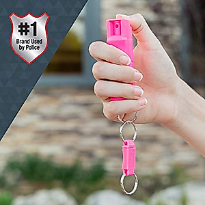 SABRE Campus Safety Pepper Gel with Quick Release Key Ring, 25 Bursts, 12-Foot (4-Meter) Range, Gel is Safer, Ergonomic Finger Grip