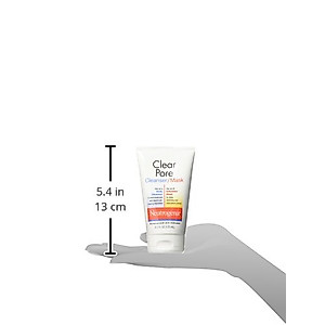 Neutrogena Clear Pore Facial Cleanser / Face Mask containing Kaolin & Bentonite Clay, Acne Treatment with Benzoyl Peroxide, 4.2 fl. oz (Pack of 3)