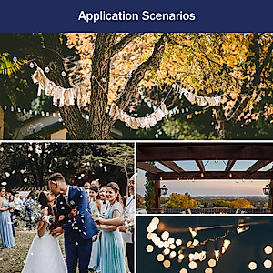 2 Pack 9ft String Light Poles with Upgrade Hooks, Premium 3 Functions Steel Lighting Pole - with Sturdy 5-Prong Fork and Metal Base, Poles for Outdoor String Lights - Party, Deck, Wedding Decorations