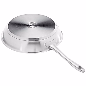 Fissler 081-353-28-100 Frying Pan, 11.0 inches (28 cm), Gas Stove/Induction Compatible, Oven Safe, All Stainless Steel, Silver
