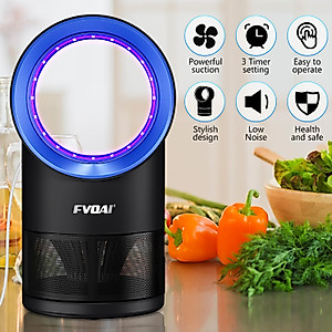 FVOAI Fly Trap Indoor, Fruit Fly Catcher Mosquito Killer Insect Trap with Sticky Glue Boards (Pink)