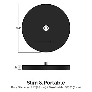SABRENT Rubber Coated Magnetic Mount for Action Cam/Cameras and Small DSLR (CS-MG88)