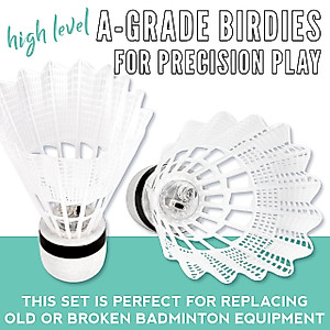Franklin Sports Badminton Rackets - Glow in the Dark 2 Player Racket Set - Set of 2 Rackets and 2 Birdies - Adult + Kids Badminton Rackets