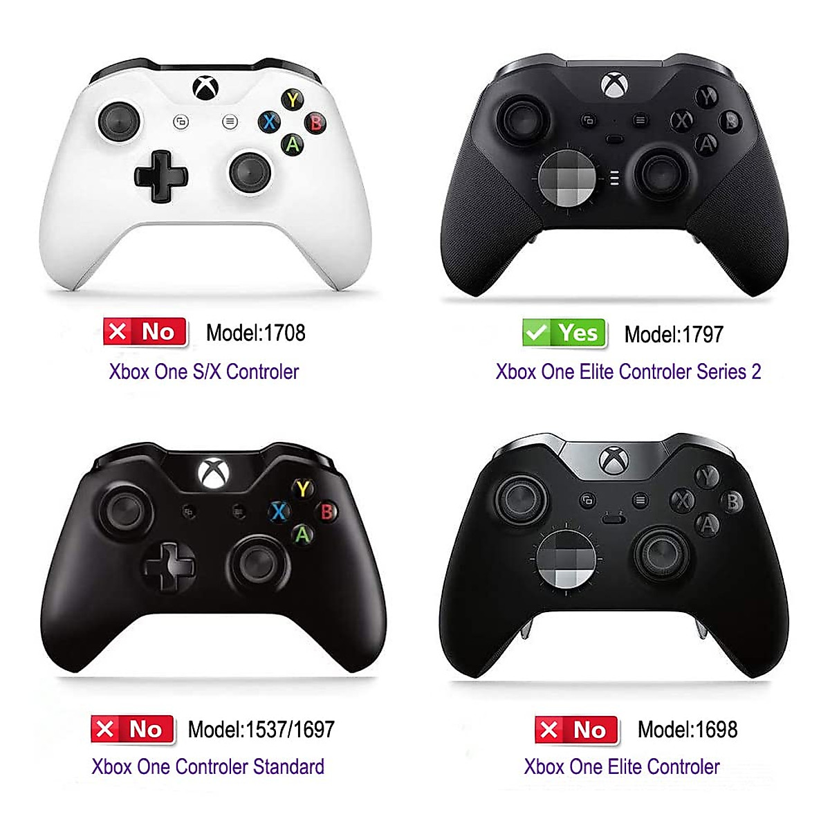 Elite Controller Replacement Thumbsticks,6 in 1 Swap Magnetic Joysticks for Xbox One Elite Controller Series 2 (Model 1797)