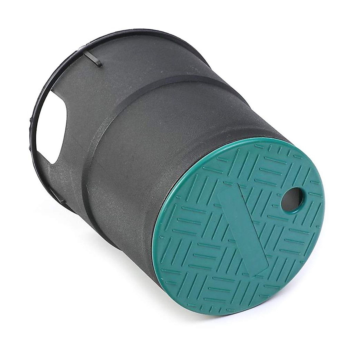 JKPOWER 6 Inch Garden Lawn Underground Valve Box Cap Sprinkler System Watering Cover Valve Box Cover Green + Black app.205x230x160mm/8.07x9.06x6.30in