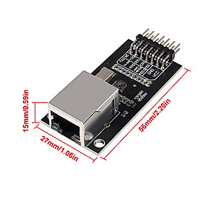 DWEII 2PCS LAN8720 Ethernet Board High Performance 10 100 Ethernet Physical Layer Transceiver (Phy) Module Kit Embedded Web 3.3V Server for Arduino