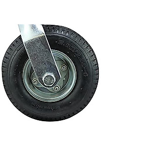 Shepherd Hardware 9794 8-Inch Pneumatic Caster Wheel, Swivel Plate, Steel Hub with Ball Bearings, 5/8-Inch Bore Centered Axle