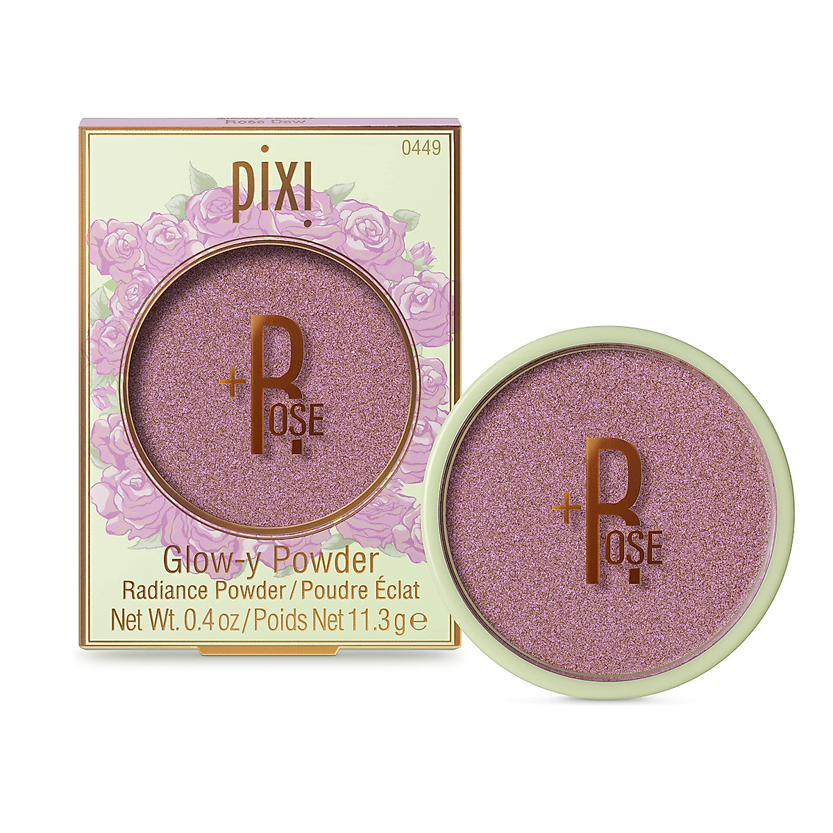Pixi Beauty +Rose Glow-y Powder | Rose Extract Infused Color Tint Soothes & Hydrates Skin | Use As Blush Or Highlighter To Enliven Complexion | 0.4 Oz