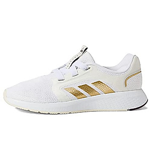 adidas Women's Edge Lux 5 Running Shoe, White/Matte Gold/Shadow Maroon, 7.5