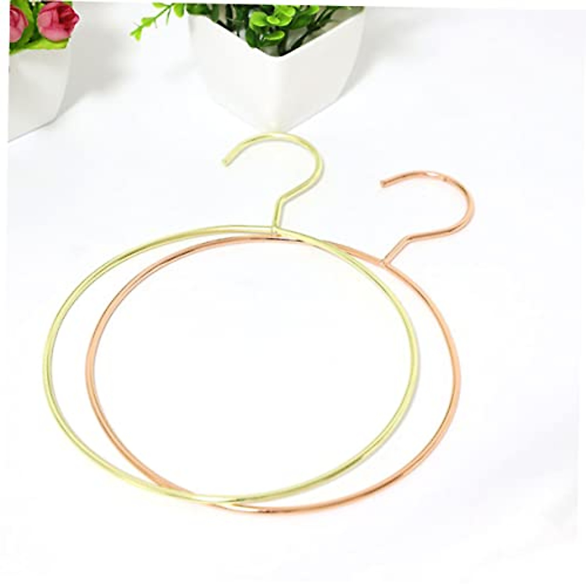 HANABASS 5pcs Pant Hooks for Closet Leash Holder Scarf Holder Round Belt Hanger Metal Towels Rings Tie Ring Hanger Underwear Rack Cool Clothes Hanger Scarf Rack Clothes Hanging Racks Bra