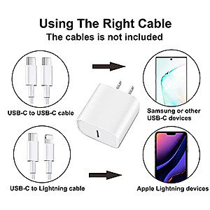 iPhone 14 Fast Charger Block [2 Pack] Cube 20W USB C Wall Charger PD Charger Fast iPhone Charging Type C Wall Charger Plug Adapter Box Brick for iPhone 13/13 Mini/13 Pro Max/12/11/SE/XR/iPad Pro/Mini