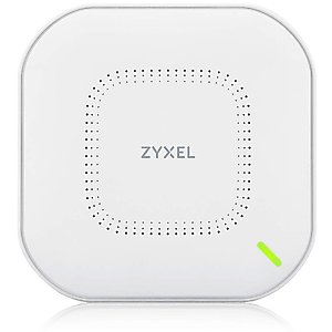Zyxel True WiFi 6 AX3000 Multi-Gigabit Business Access Point | 2.5G Uplink & 1 GbE Passthrough | Mesh, Seamless Roaming, Captive Portal | Hybrid Cloud | POE+ Support | AC Adapter Included | NWA210AX