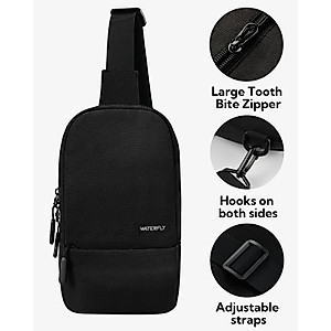 WATERFLY Slim Crossbody Sling Bag: Multipurpose Travel Cross Body Chest Shoulder Bag Sling Backpack for Walking Hiking for Men Women