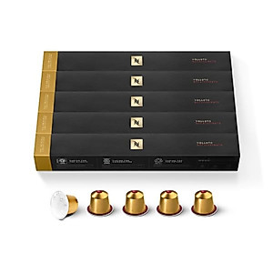 Nespresso Capsules OriginalLine, Volluto Decaffeinato Mild Roast Coffee, 10 Count (Pack of 5) Coffee Pods, Brews 1.35 Ounce, (ORIGINALLINE ONLY)