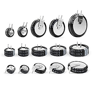 PIKIS 5.5V Super Capacitor V-Type Supercapacitor 0.1F 0.22F 0.33F 0.47F 0.68F 1F 1.5F 4.0F Super Capacitor Button Capacitance (Size : 5.5V0.47F-V)