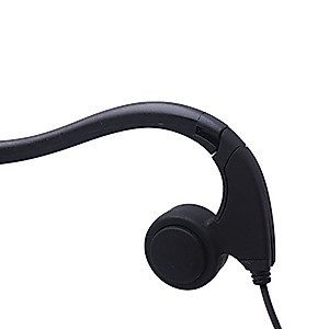 GZCRDZ Bone Conduction Wired Headphones with Noise Cancelling Mic 3.5mm Connector Sweat Resistant Headphones for Cycling Running and Other Sports (Black)