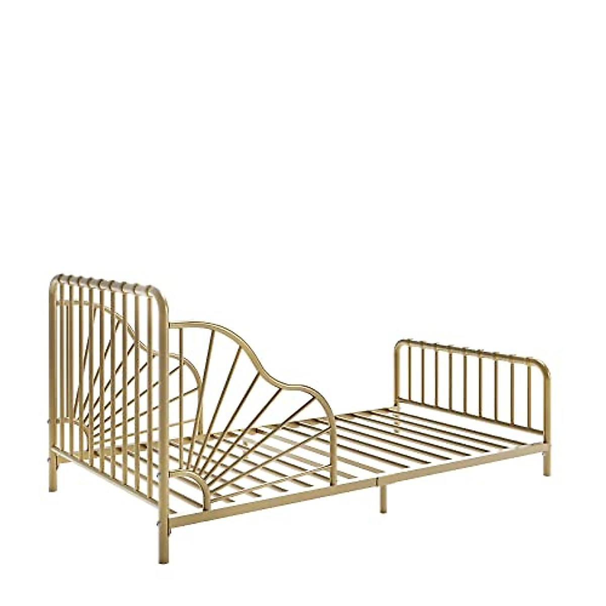 Little Seeds Quinn Whimsical Metal Toddler Bed, Gold