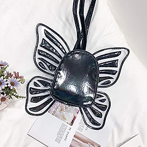 Ozgkee Butterfly Backpack Travel Bag (black)