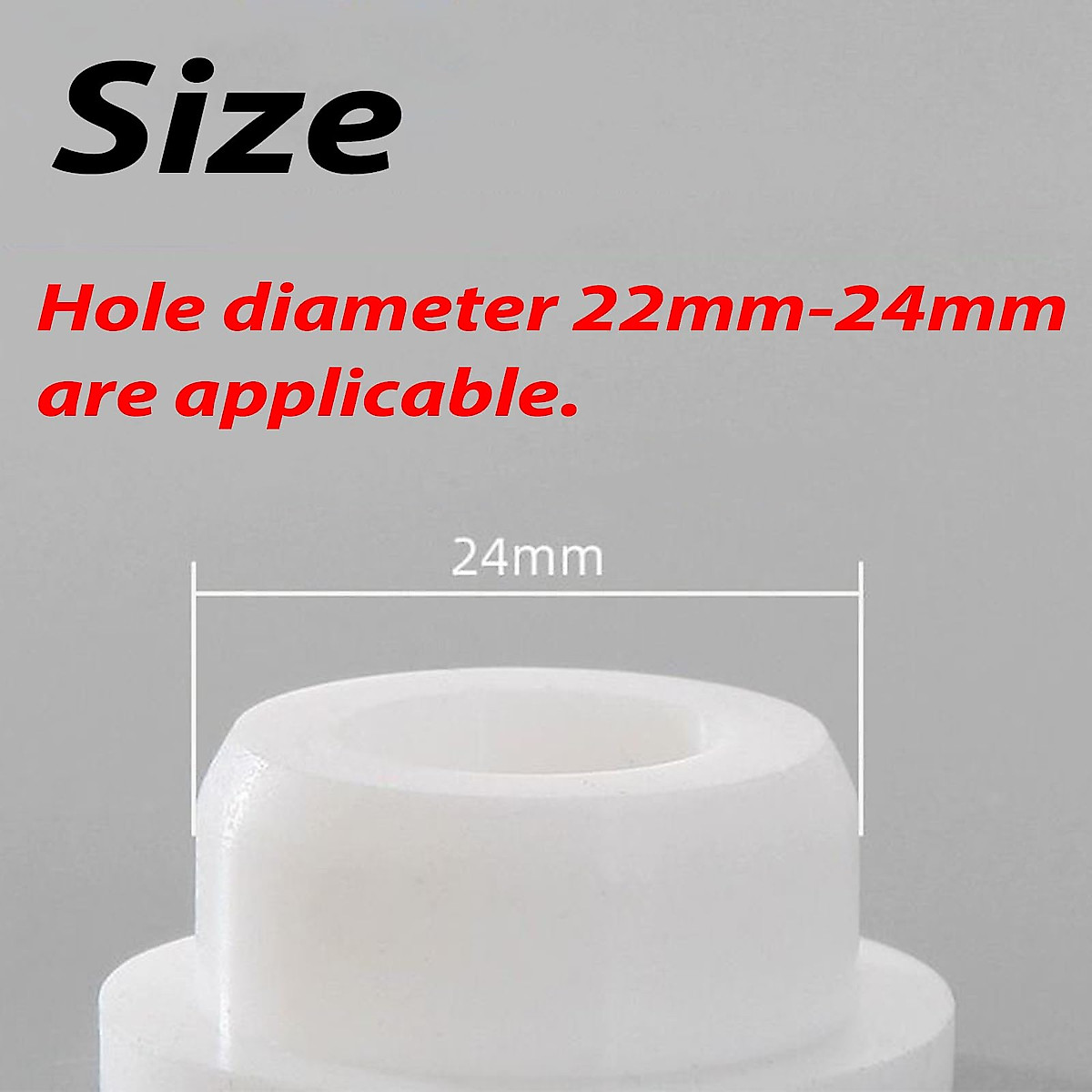 4 Pack Sink Overflow Hole Cover for Kitchen Sink Hole Overflow Cap for Bathroom Sink Basin Trim Overflow Cover Insert in Hole Round Caps (White)