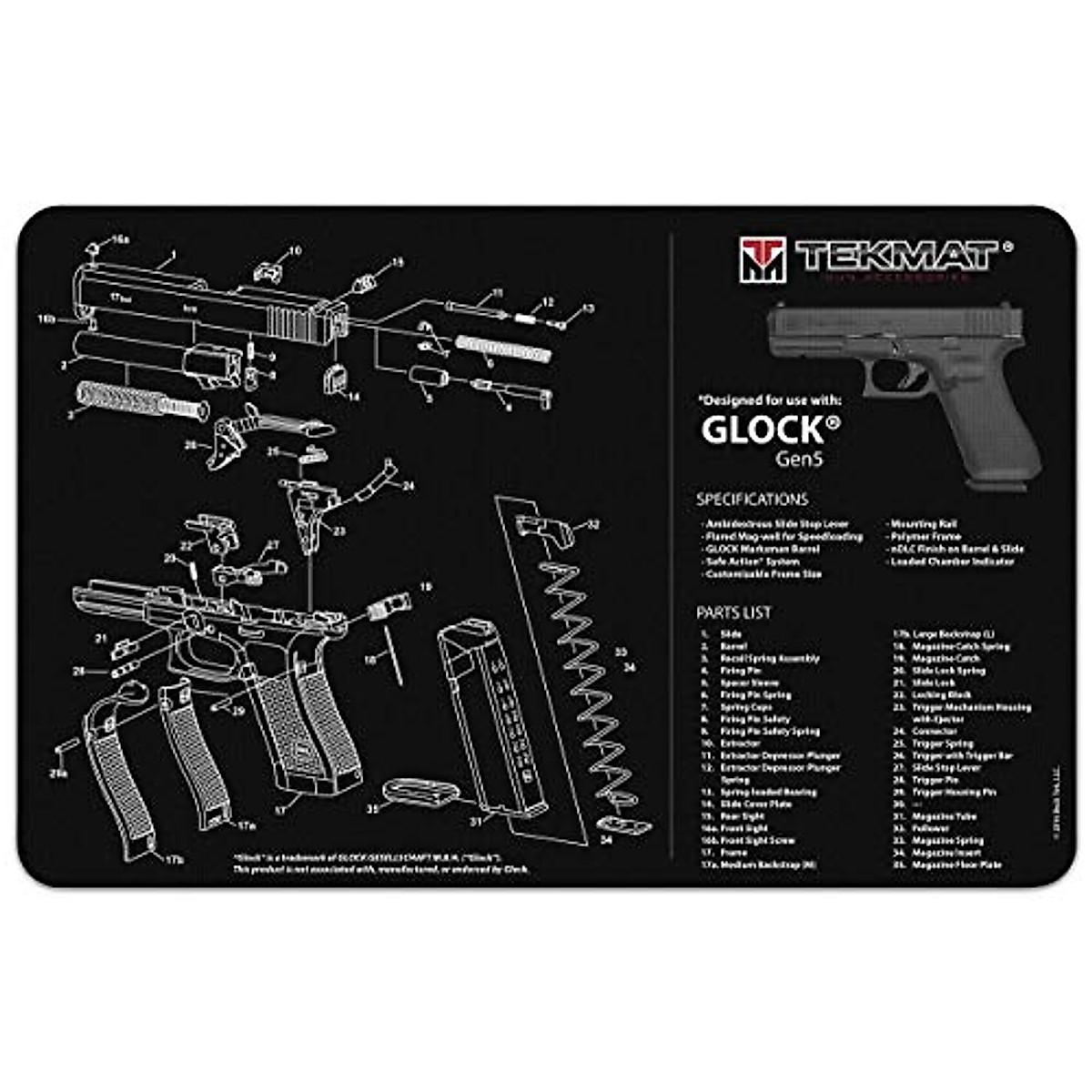 TekMat PISTOL MAT for GLOCK G5