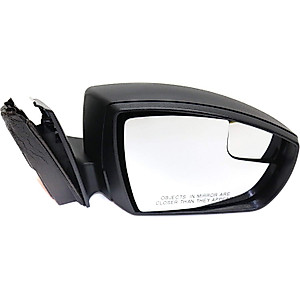 Kool Vue Passenger Side Power Non-Heated Mirror for Ford Focus 2012-2014 With Spotter Glass; Without Signal Light & Puddle Lamp Textured Sedan