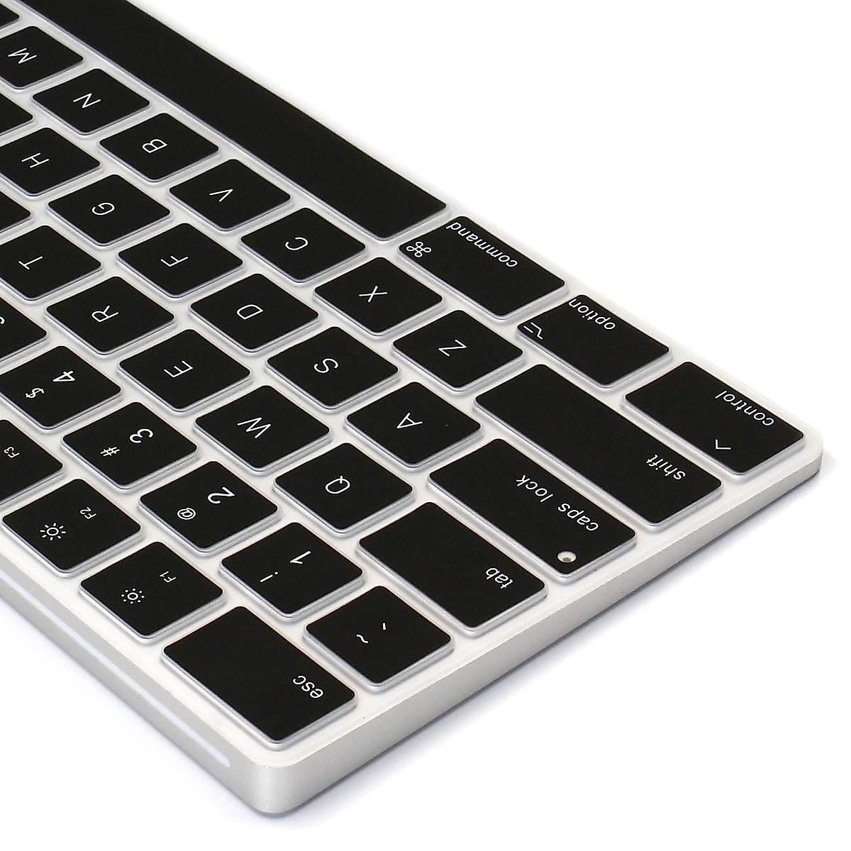 ProElife Ultra Thin Silicone Keyboard Cover Protector for 2019-2017 Apple iMac Magic Keyboard with Numeric Keypad A1843 Full Size Wireless Bluetooth Numeric Keyboard, US Enter (Black)