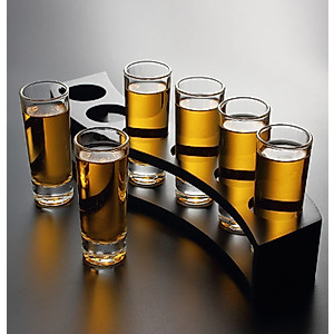 TAOUNOA 18PCS 2 oz Shot Glass Set Clear Bulk with Heavy Base Mini Shot Glasses Small Glass Cup for Tequila Vodka Whiskey Liquor Cordial