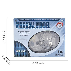 Samtor Metal Engineering Vehicle Assemble Building Blocks Toy Set Kit, Educational Car Model, for Child of Ages 8 and up, Steam, Birthday Gift (Forklift and Snow Pusher)