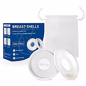 Breast Shells, Nursing Cups, Milk Saver, Protect Sore Nipples for Breastfeeding, Collect Breastmilk Leaks for Nursing Moms, Soft and Flexible Silicone Material, Reusable, 2-Pack