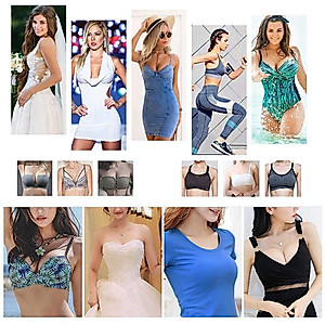 Clear Silicone Bra Inserts - Triangle Gel Breast Inserts Enhancers Waterproof Push Up Pads Bra for Bikini Swimsuit (Clear Small triangle)