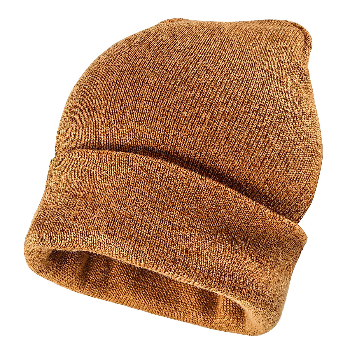 Gelante Men Women Warm Knit Cuffed Plain Beanie Hat Skull Cap. 2040A-1PC-Copper