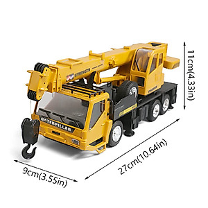 QAQQVQ RC Crane Truck Toy, 2.4G Remote Control Car Toy RC Construction Vehicles with Lights and Sound, Gifts for Kids 8 Years Old and Up