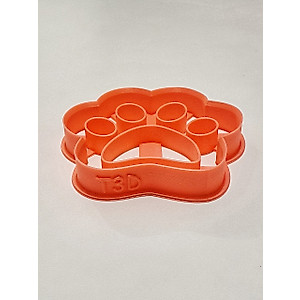 T3D Cookie Cutters Paw Print Cookie Cutter, Suitable for Cakes Biscuit and Fondant Cookie Mold for Homemade Treats, 3.43inch x 3.16inch x 0.55inch