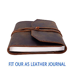 A5 Blank Notebook 5.8”x8.25” Sketch Book, 100 Sheets, Thick 100gsm Paper & Kraft Cover, Great for Sketching, Writing and Journal Refills