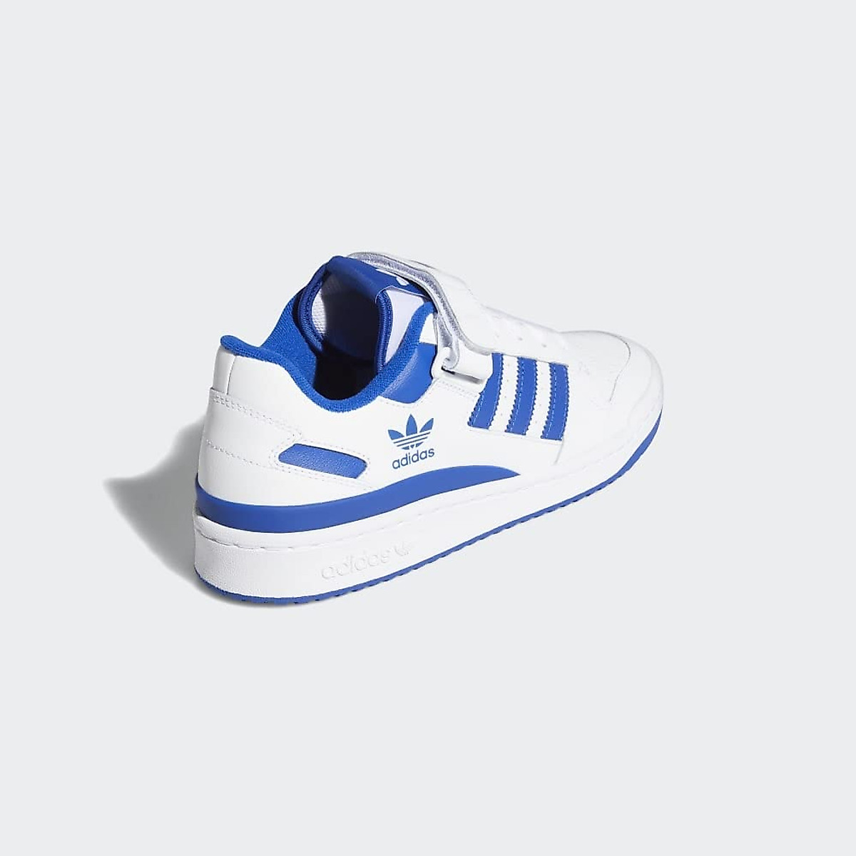 adidas Men's Forum Low Sneaker, White/White/Team Royal Blue, 10.5