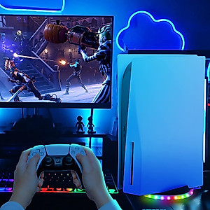 PS5 LED Light Stand, PS5 LED Light Stand with RGB Accessories, RGB LED Light Assecories Stand for PS5 Console (Disc & Digital) - NOT for PS5 SLIM