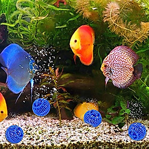 Tnfeeon Balls Filter Media, Aquarium Filter Ball 500ml Reusable Freshwater Seawater for Aquarium and Pond Filter Media
