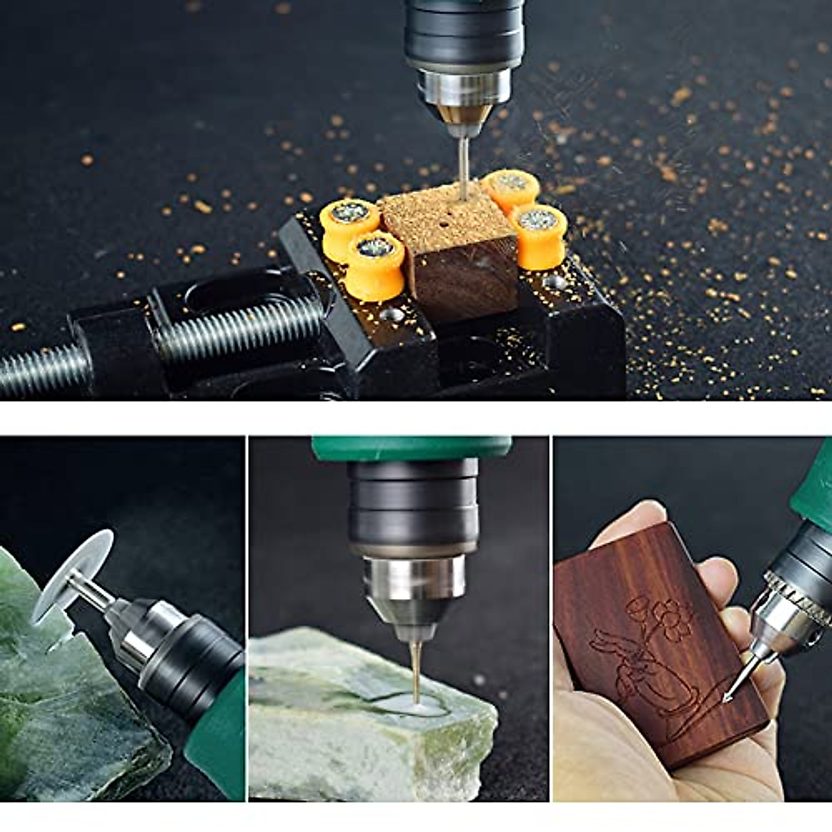 VOTOER 260W Rotary Tool Power Die Electric Multi-function Grinder Carver Set, Stepless Variable Speed Adjustment, 31000RPM, Lightweight