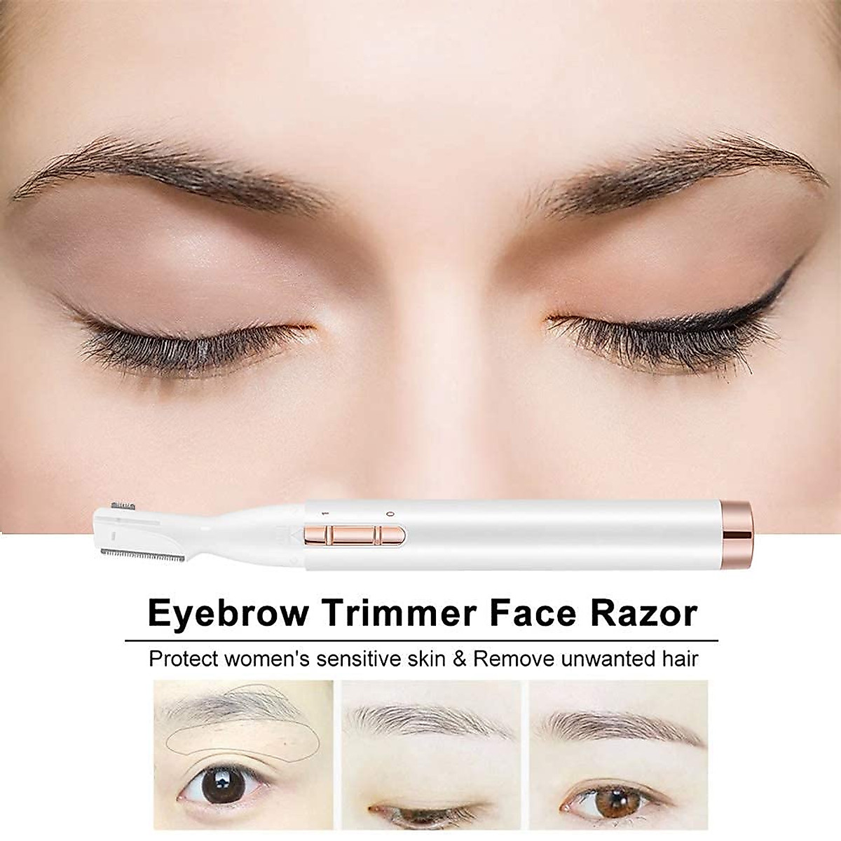 ZEXELLER Eyebrow Trimmer Facial Hair Trimmer for Women Electric Eyebrow Trimmer Epilator for Man Women