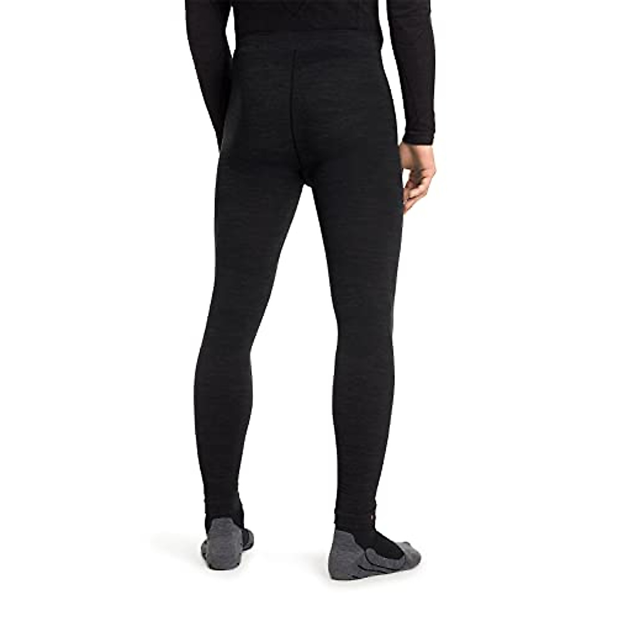 FALKE Men's Wool Tech. Long Tights Base Layer Bottom, Thermal Breathable Quick Dry, Black (Black 3000), S, 1 Pair