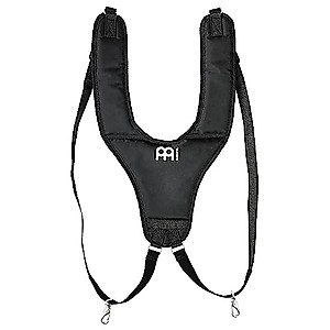 Meinl Percussion Djembe Strap with Quick Change Hook-Heavy Duty Nylon, Adjustable Shoulder Padding, Black, one Size (MDJS2)