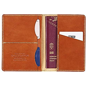 Fjallraven Men's Passport Wallet, Leather Cognac, One Size
