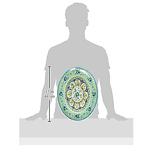 Le Cadeaux Madrid 16" Platter, Turquoise